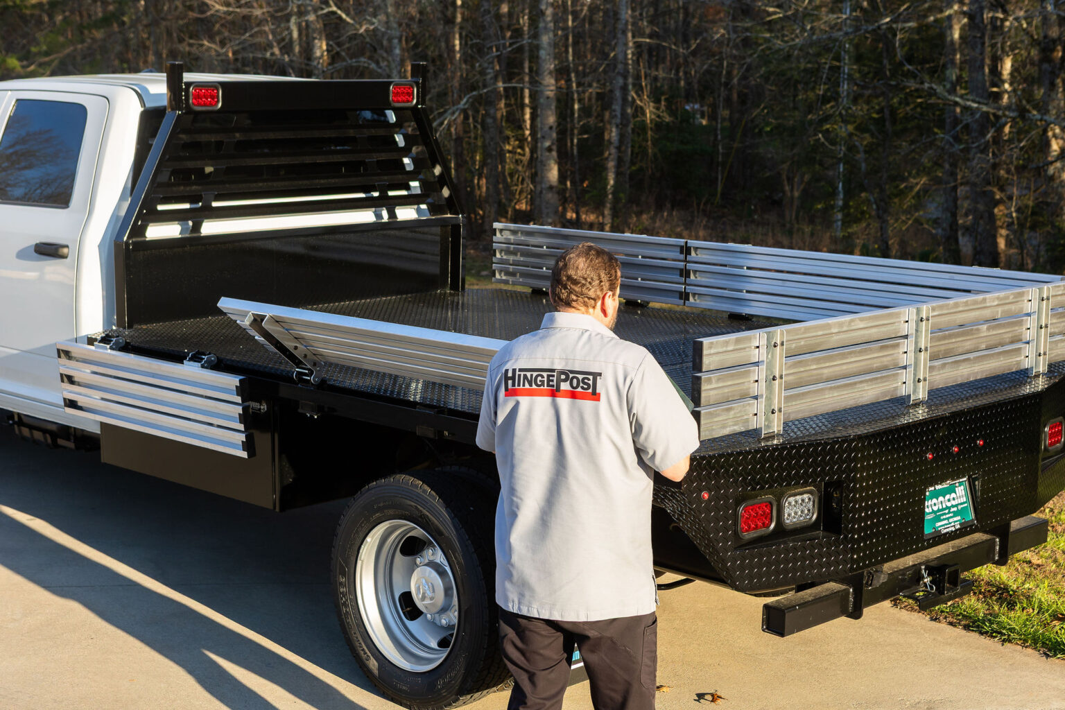 HingePost - Foldable, Auto-locking Flatbed Stakes